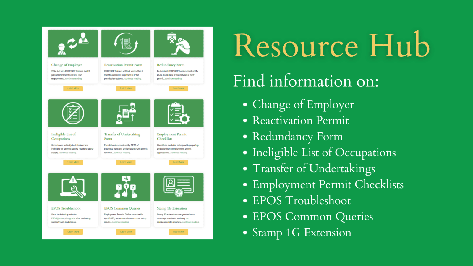 Resource Hub | Irish Employment Permit | Work Visa Ireland